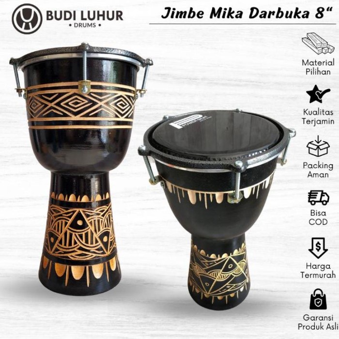 Jual Jimbe - Gendang Kendang Jimbe Darbuka 40Cm Edisi Spesial Black ...
