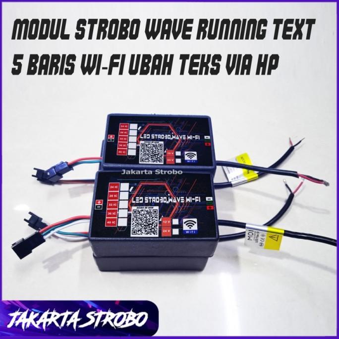 Jual Modul Led Strobo Wave Text 5 Baris Led Ws2812b Input 12 24v 60