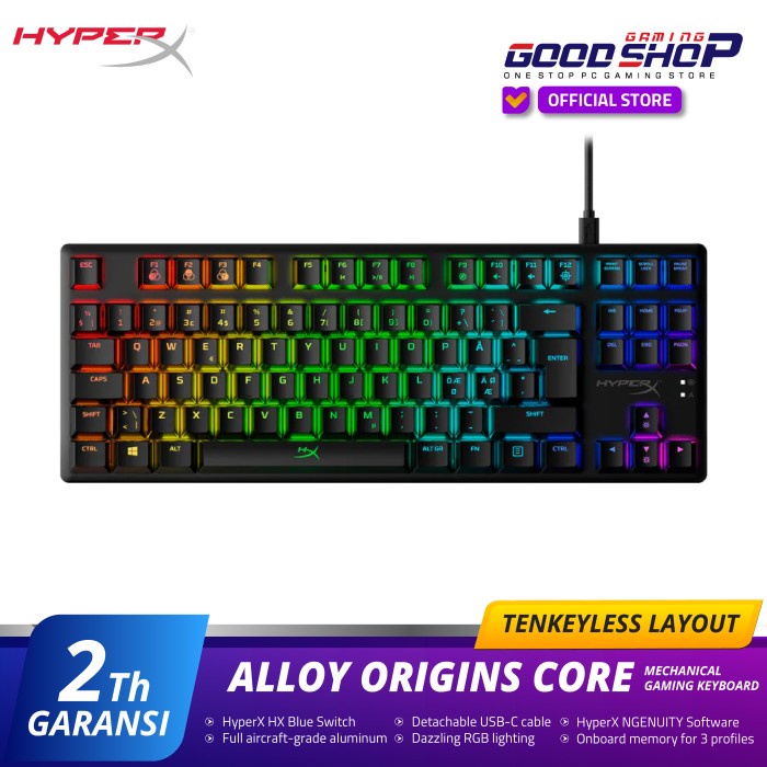 Jual HYPERX ALLOY ORIGINS CORE - GAMING KEYBOARD | Shopee Indonesia