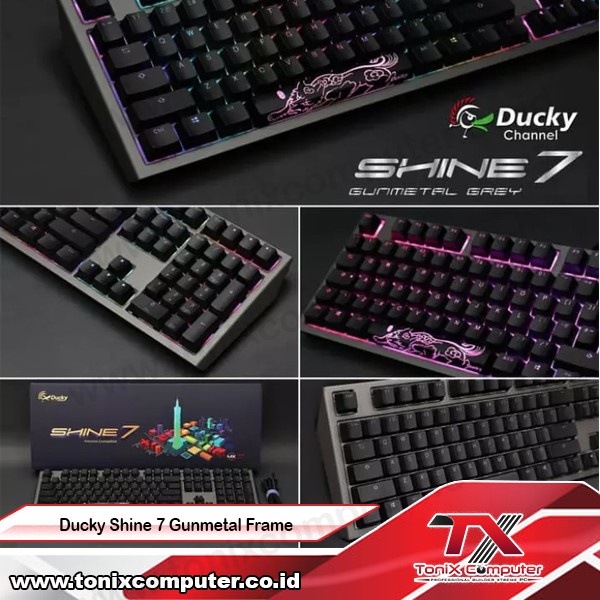 Jual DUCKY SHINE 7 GAMING KEYBOARD - GUNMETAL FRAME RGB | Shopee Indonesia