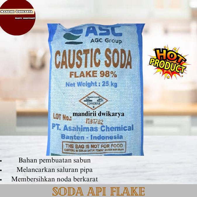 Jual Soda api / Caustic Soda flake 98%/ asahi (25 KG) | Shopee Indonesia