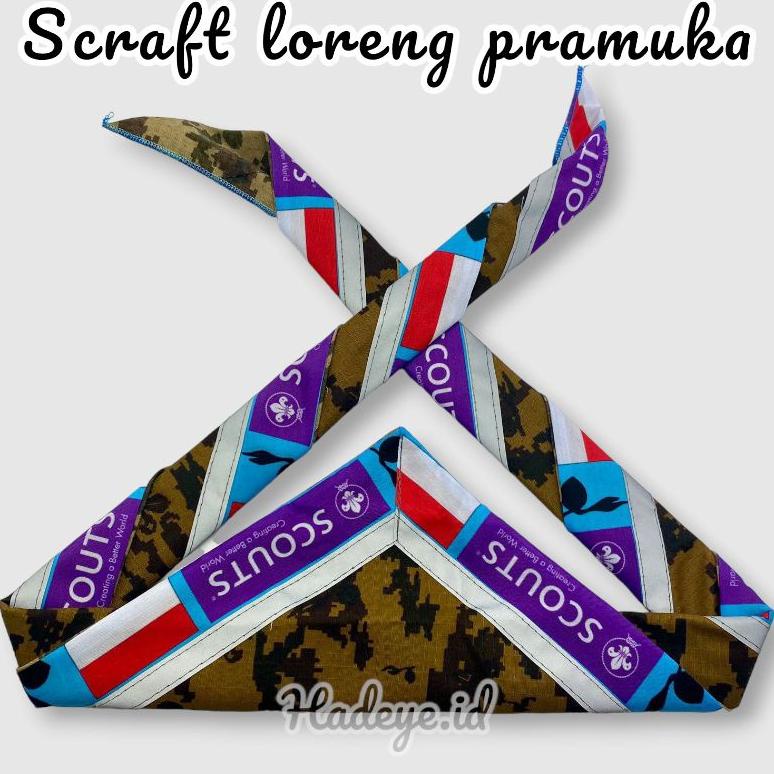 Jual Original Scraft Pramuka / Skrap pramuka / Scraf Pramuka Loreng / Scrap pramuka loreng ...