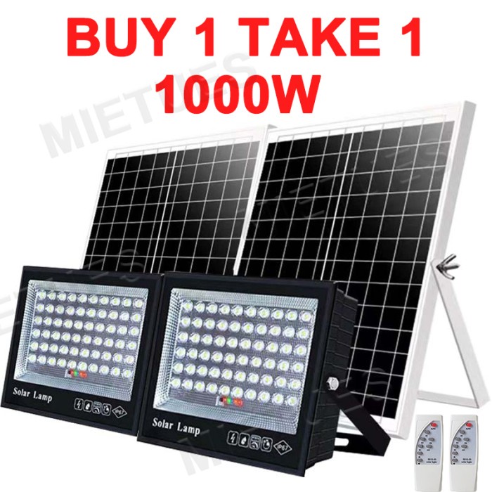 Jual Promo Lampu Solar Lampu Panel Surya Tenaga 1000W Led Outdoor Flood ...