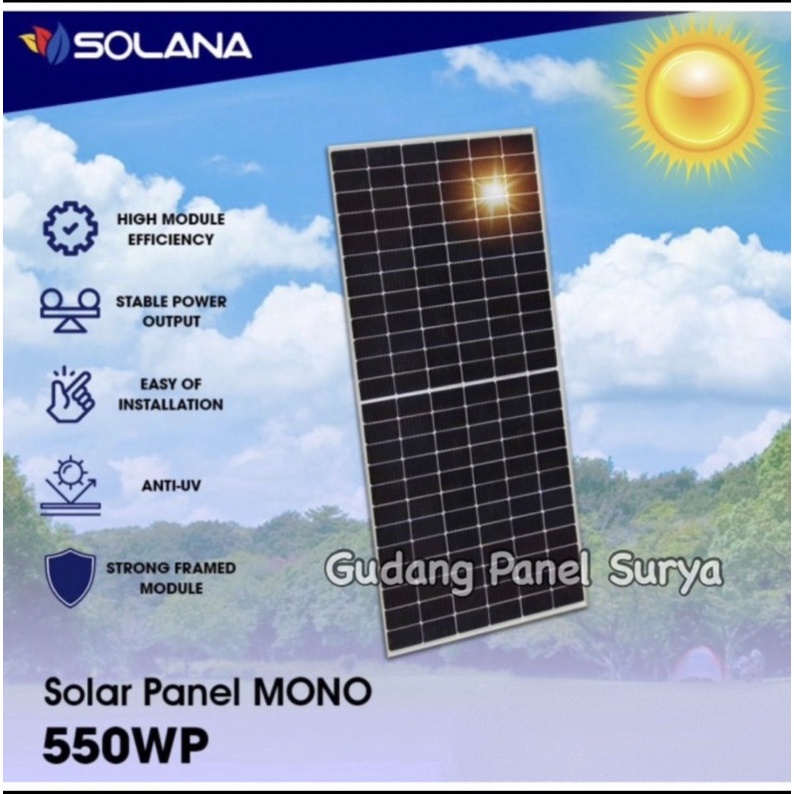 Jual Solar Panel Surya Solarcell PV Solana 550WP Monocrystalline 550wp ...