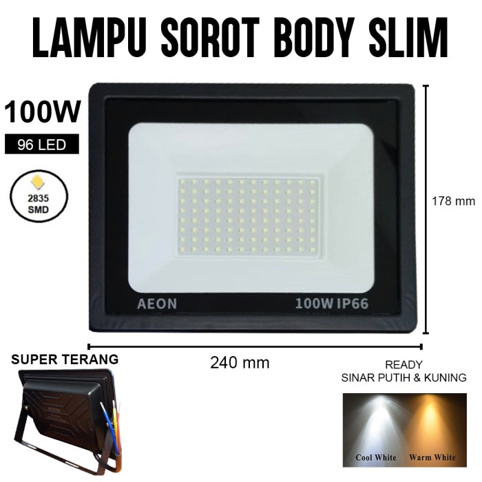 Jual Lampu Sorot LED 100W / Outdoor / Tembak / Panggung / Lapangan / Taman | Shopee Indonesia