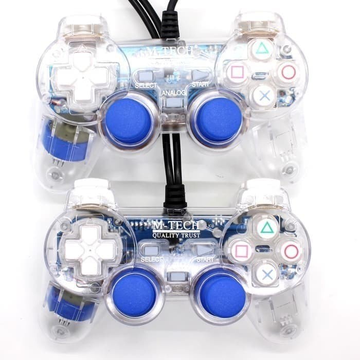 Jual Stick Gamepad Dual Controller Joystick Double Getar Transparant M ...