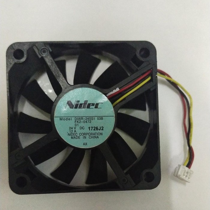 Jual Fan Nidec 6cm 24VDC D06R-24SS1 03B FK2-0472 12A tebal 1,5cm | Shopee Indonesia