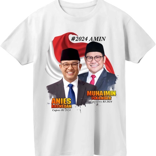 Jual KAOS BAJU 2024 AMIN ANIES BASWEDAN MUHAIMIN PRESIDEN WAKIL ...