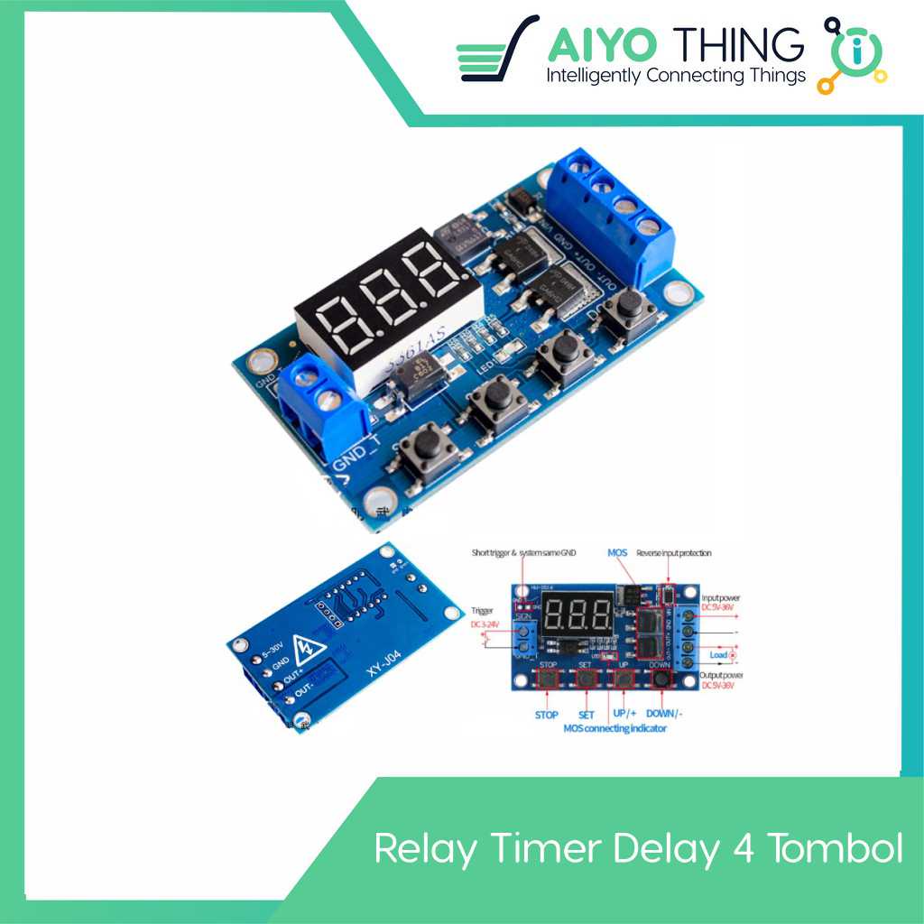 Jual Timer Delay Relay SRD Time Digital Cycle On Off DC 12 24v Dual Mos ...
