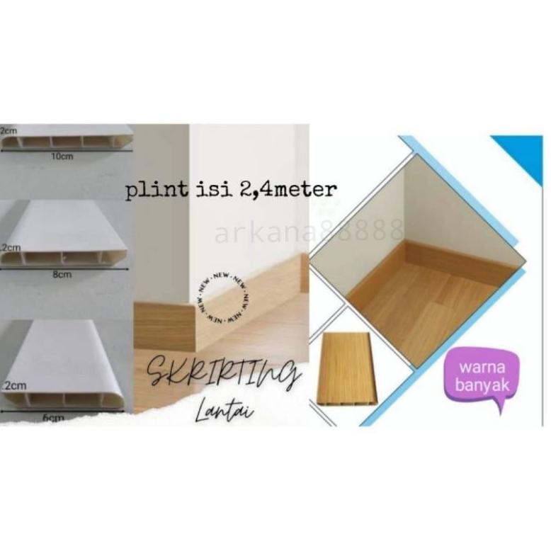 Jual Kekinian Plin PVC / Plint PVC / list lantai PVC / list Plank isi perbatang 2.4meter ...