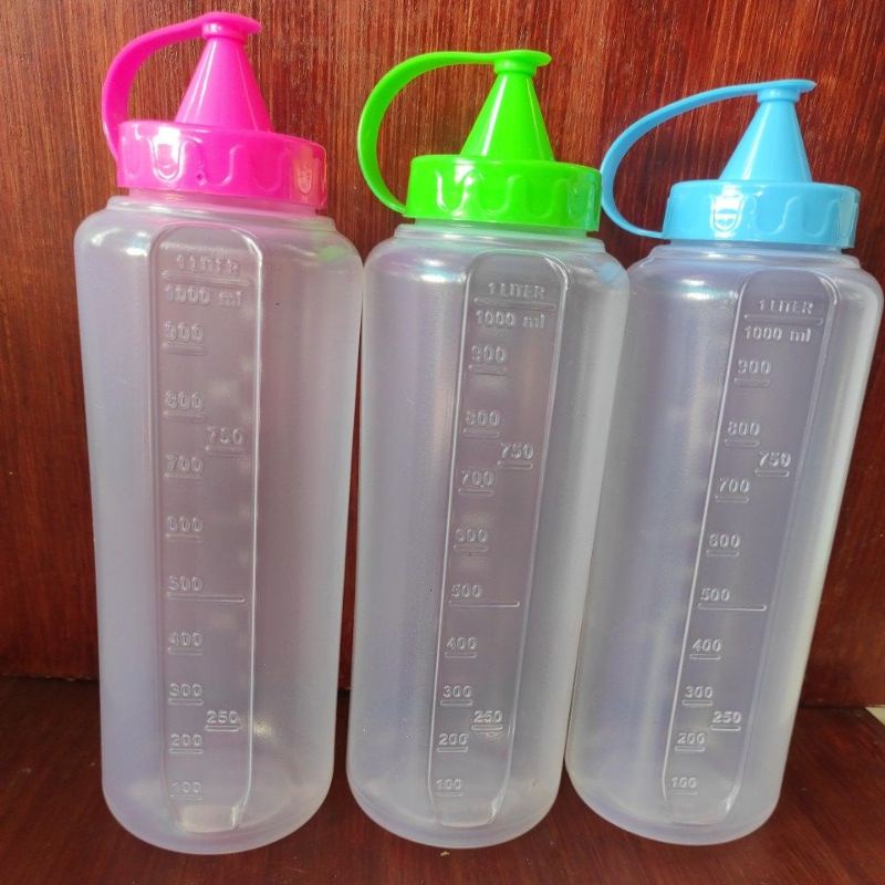 Jual 3 pcs botol kecap/saos sambal/minyak merk greenline 1000ml = 20. ...