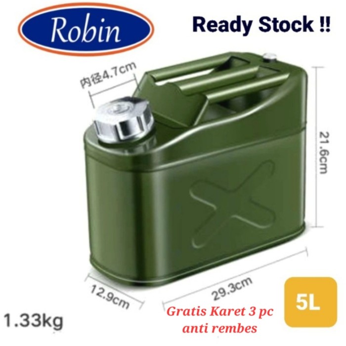 Jual Baru Jerigen 10L Jerry Can 10 Liter Besi Tempat Genset Bbm Bensin ...
