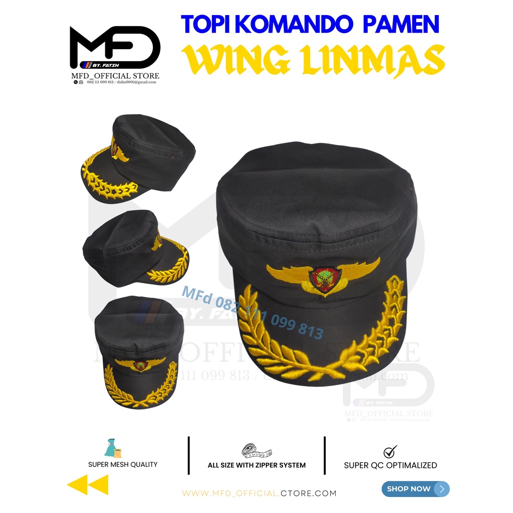 Jual MFD Bisa COD Topi Komando LINMAS WIngs TERBARU Topi LINMAS WIngs ...