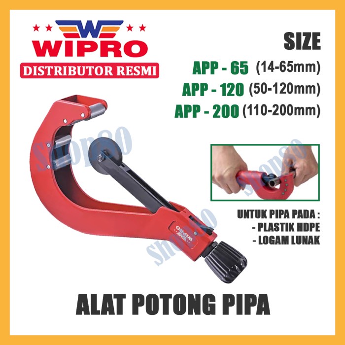 Jual Promo Wipro Alat Potong Pipa Pemotong Plastik Besi Pipe Cutter 65 ...