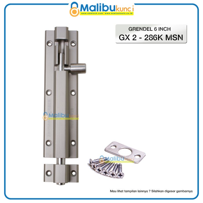 Jual Gx 2 286K 6" Msn -Grendel Jendela Pintu, Grendel Pintu Kayu ...
