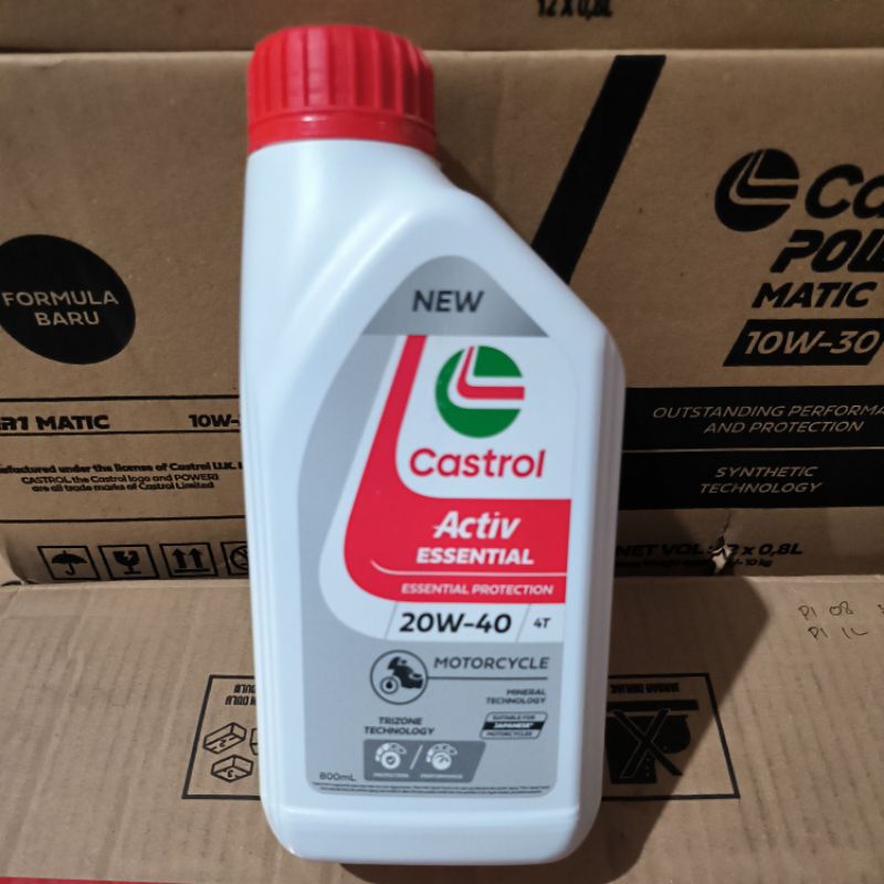 Jual OLI CASTROL ACTIV ESSENTIAL 08L 20W-40 API SG JASO MA OLI MOTOR ...