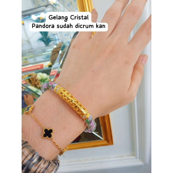 Jual Gelang Kristal Pandora bunga | Shopee Indonesia