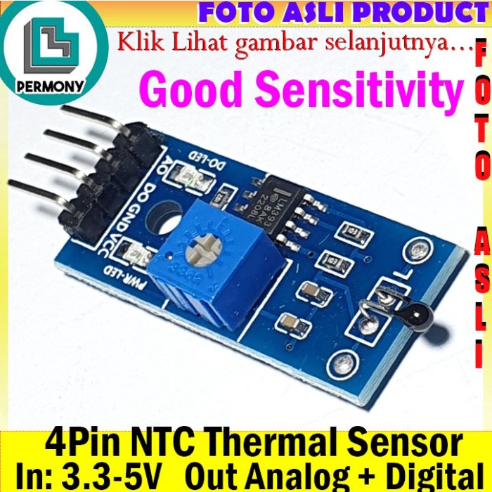 Jual Sensor suhu thermal temperature Thermistor module ntc | Shopee ...