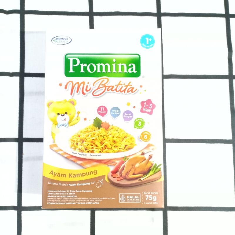 Jual Promina Mi Batita Mie Goreng Rasa Ayam Kampung 75 gram 1-3 Tahun ...