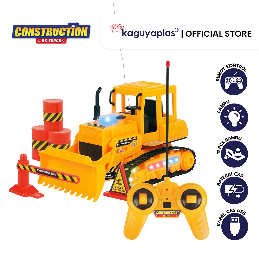 Jual Mainan Anak Remot Kontrol Bulldozer KGP 7060 Kaguyaplas | Shopee ...