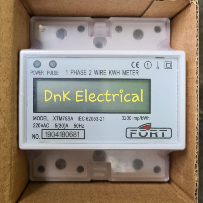 Jual KWH METER 1 PHASE MERK FORT XTM75SA DIGITAL (LCD) ORIGINAL ...