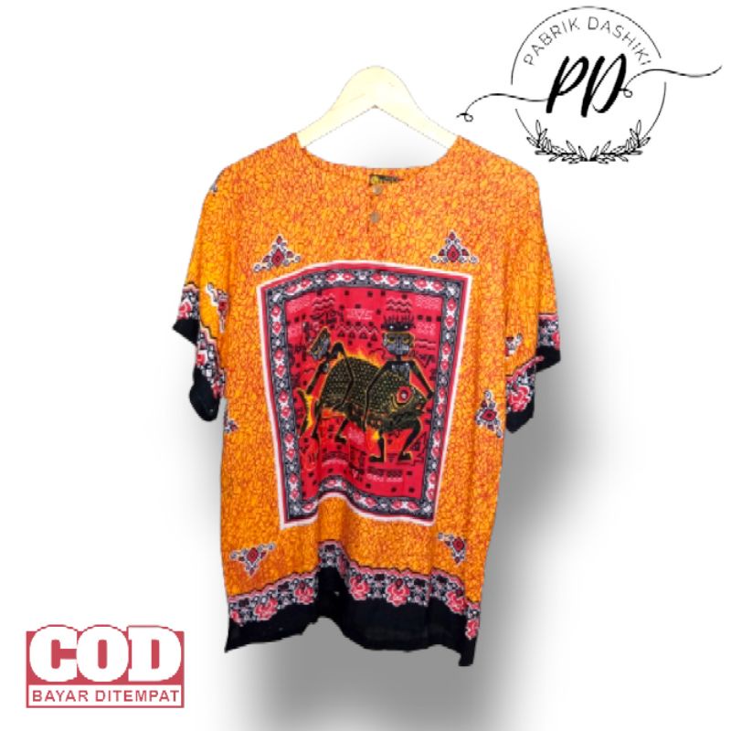 Jual Baju etnik motif ikan warna/ baju pria wanita/ baju santai/ baju ...