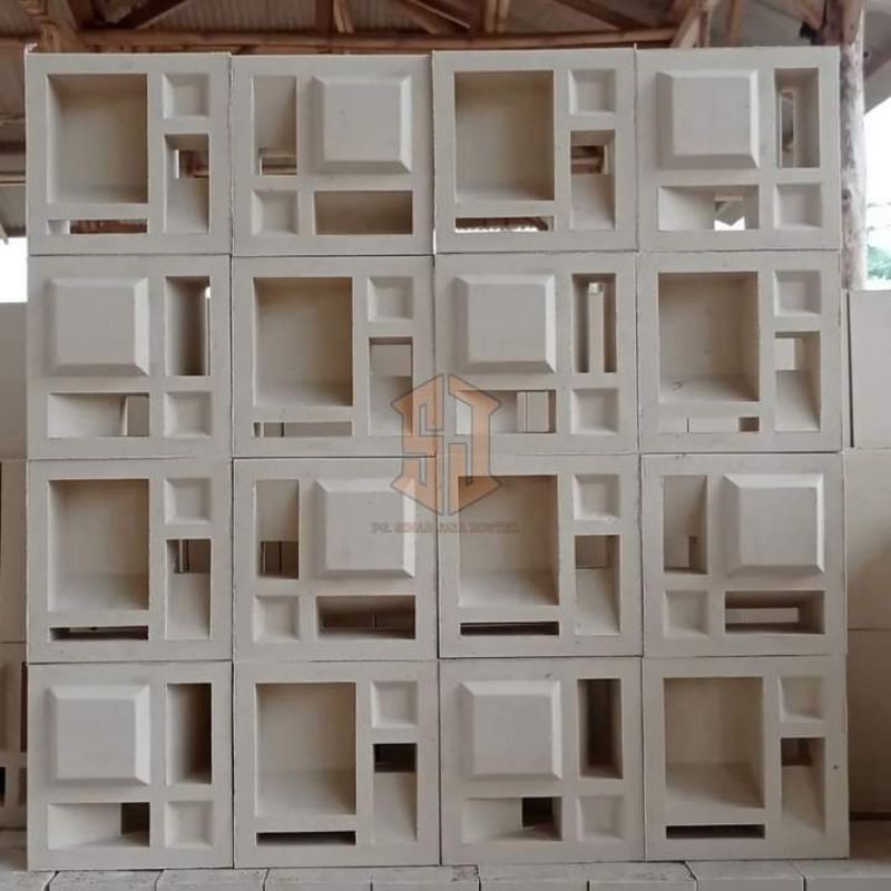 Jual roster beton minimalis modern terbaru model kotak jedol putih ...