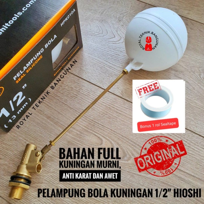 Jual Pelampung Air Bola 1/2 inch Kuningan/ Toren Otomatis/ Floating Valve | Shopee Indonesia
