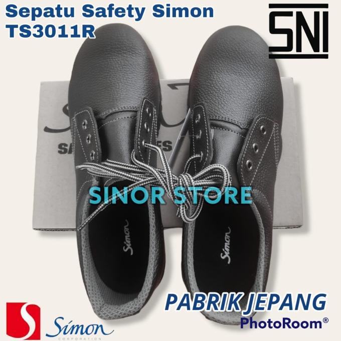 Jual roc Sepatu Safety SIMON TS3011R Steel Toe Cap Safety Shoes Kulit ...