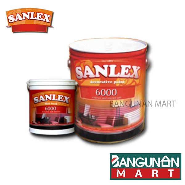 Jual Cat Tembok Acrylic Sanlex 6000 5Kg - 25Kg | Shopee Indonesia