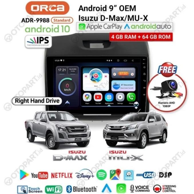 Jual Head Unit ANDROID OEM ISUZU MUX Isuzu MU-X Android ORCA ADR-1088 | Shopee Indonesia