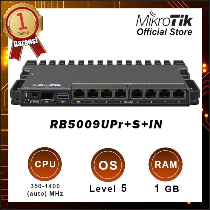 Jual MikroTik RB5009UPr+S+IN RB5009 5009UPr router | Shopee Indonesia