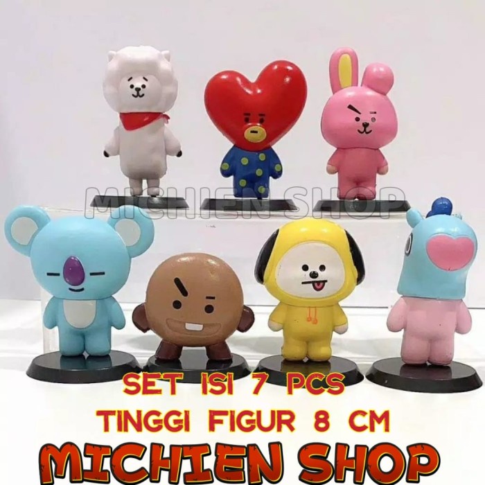 Jual Action Figure Bts Bt21 Army Bangtan Boys Kpop Idol Model Topper Cake - | Shopee Indonesia