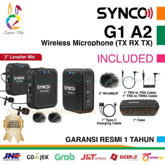 Jual SYNCO WAIR G1 A2 G1-A2 ULTRACOMPACT DUAL WIRELESS MICROPHONE MIC | Shopee Indonesia