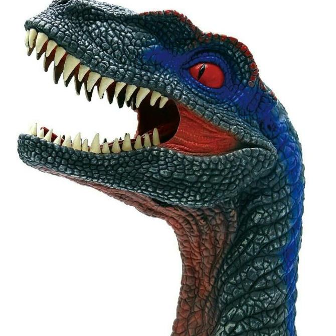 Jual fiw Dinosaurus Raptor Head Kepala Dino Velociraptor Blue Hand ...
