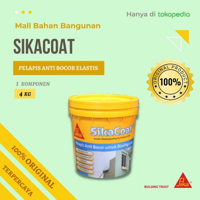 Jual Populer SikaCoat / Sika coat 4 kg waterproofing cat pelapis anti ...