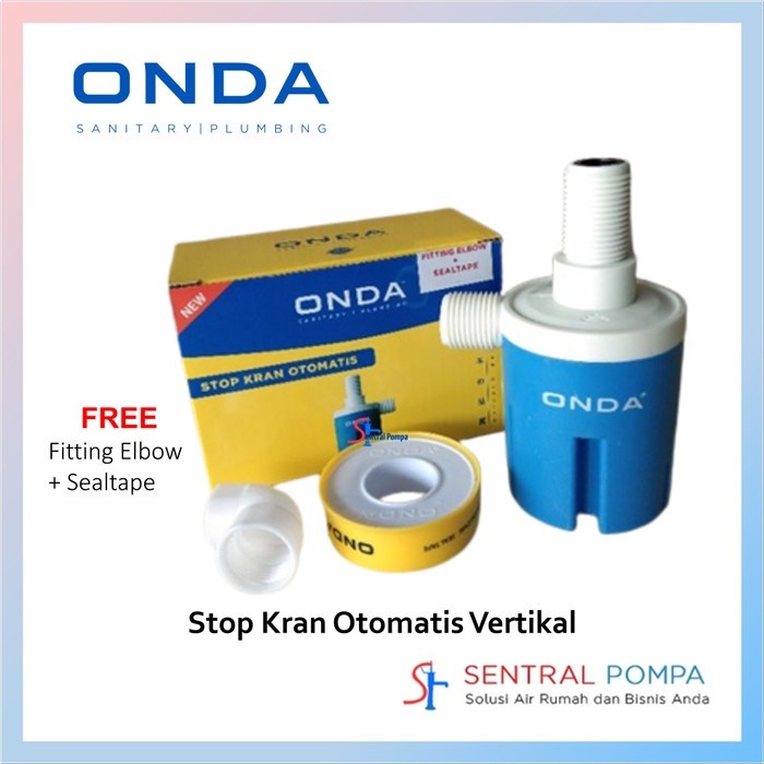 Jual Stop Kran Otomatis Vertical 3/4" ONDA Pelampung Keran Air 3/4 Inch ...