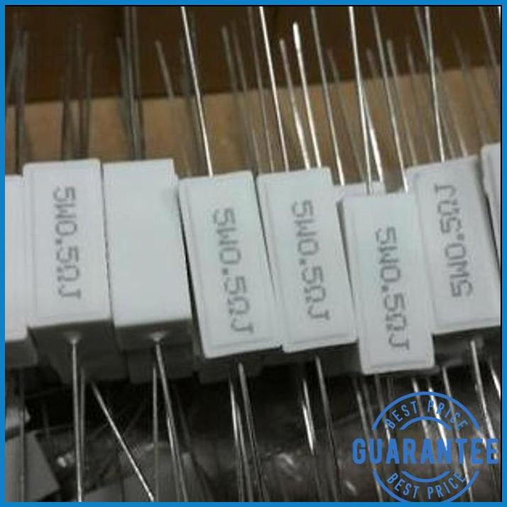 Jual RESISTOR CEMENT 5W TAIWAN KAKI TEMBAGA BERBAGAI UKURAN PER 100PCS | BPL | Shopee Indonesia