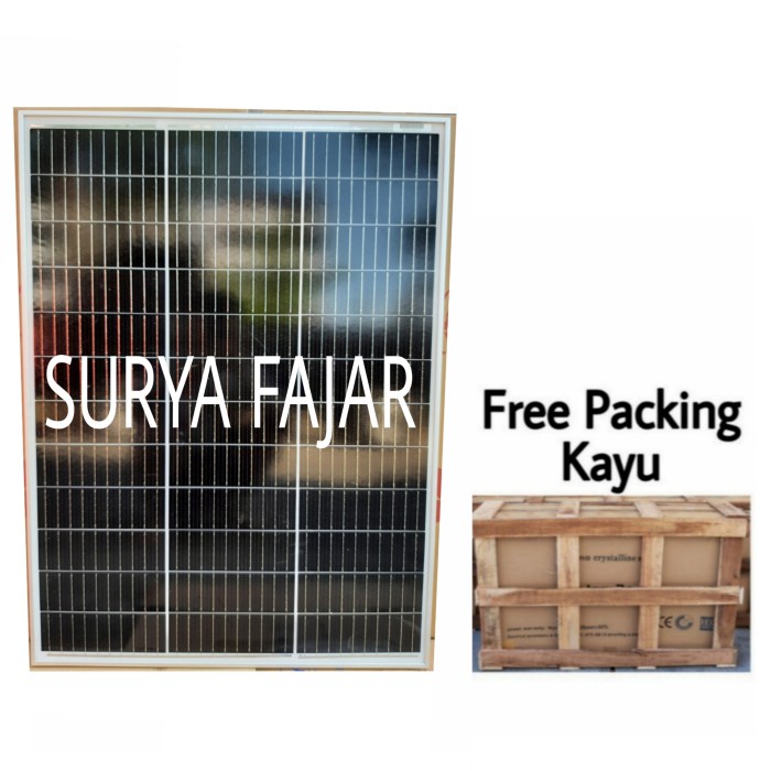 Jual Solar Panel Solar Cell Panel Surya 120wp Mono Free Packing Kayu ...