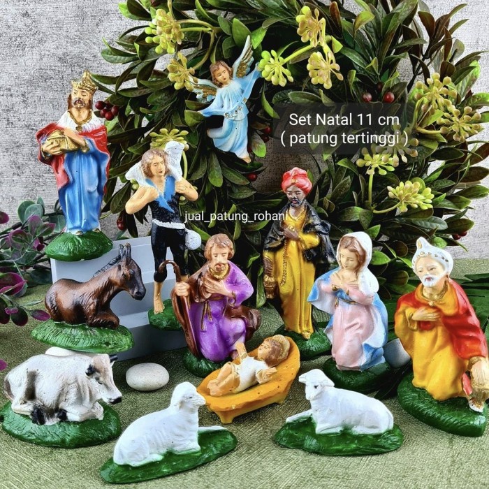 Jual Set Patung Natal 11 cm ( patung tertinggi ) | Shopee Indonesia