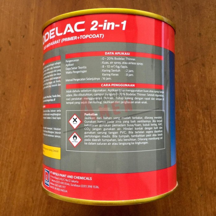 Jual NIPPON PAINT BODELAC 2IN1 MATT 1KG - BEDROCK BOTTOM / CAT ANTI KARAT -Megah CT | Shopee ...