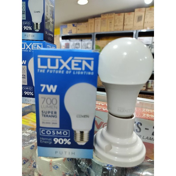 Jual Lampu Led Luxen 7 Watt Led Bulb Cosmo Putih | Shopee Indonesia