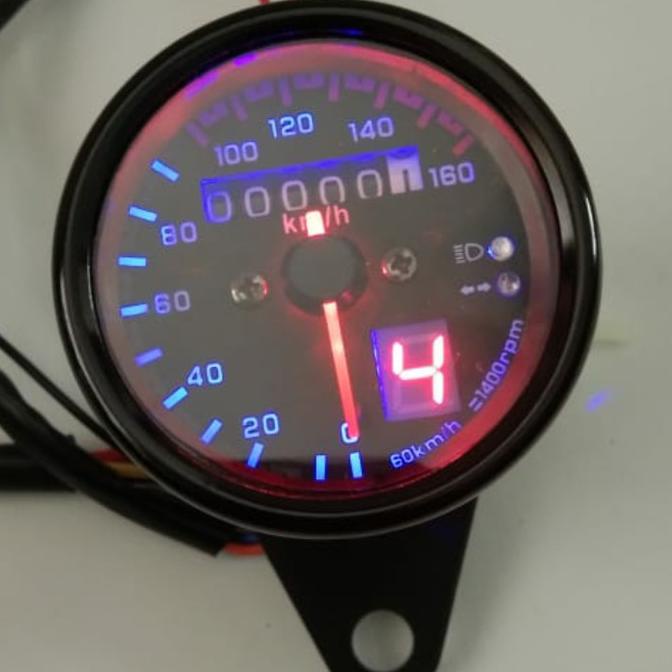 Jual Speedometer Variasi Tabung Indikator LED Gear Black Spidometer ...