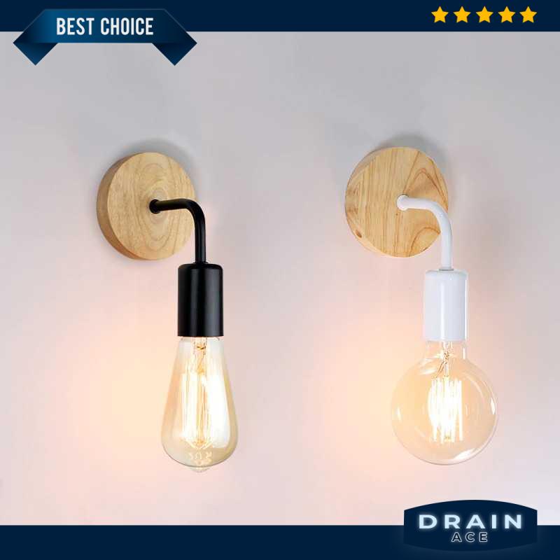 Jual Fitting Lampu Hias Dinding Minimalis Nordic Retro Style Socket E27 ...