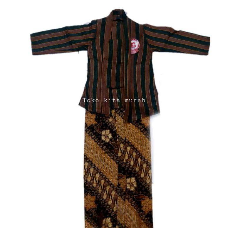 Jual Miliki Setelan Kebaya Lurik Anak ( Baju + Rok Jarik) Usia 1-12 Tahun Khas solo jogja ...
