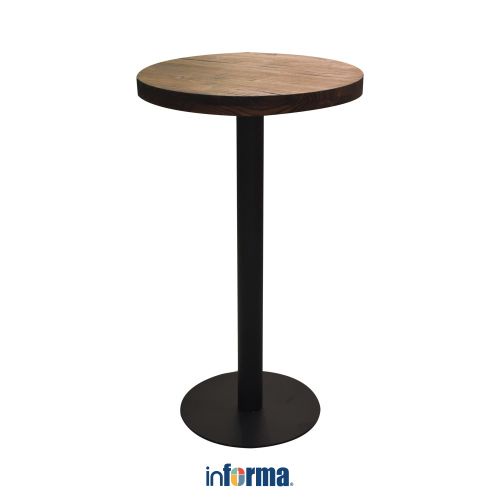 Jual Informa London Elm Meja Bar Round 60X60X105 cm - Hitam Bar Table ...