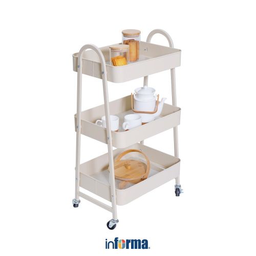 Jual Informa Walter Rak Troli Dapur 3 Tingkat - Putih Rak Penyimpanan ...