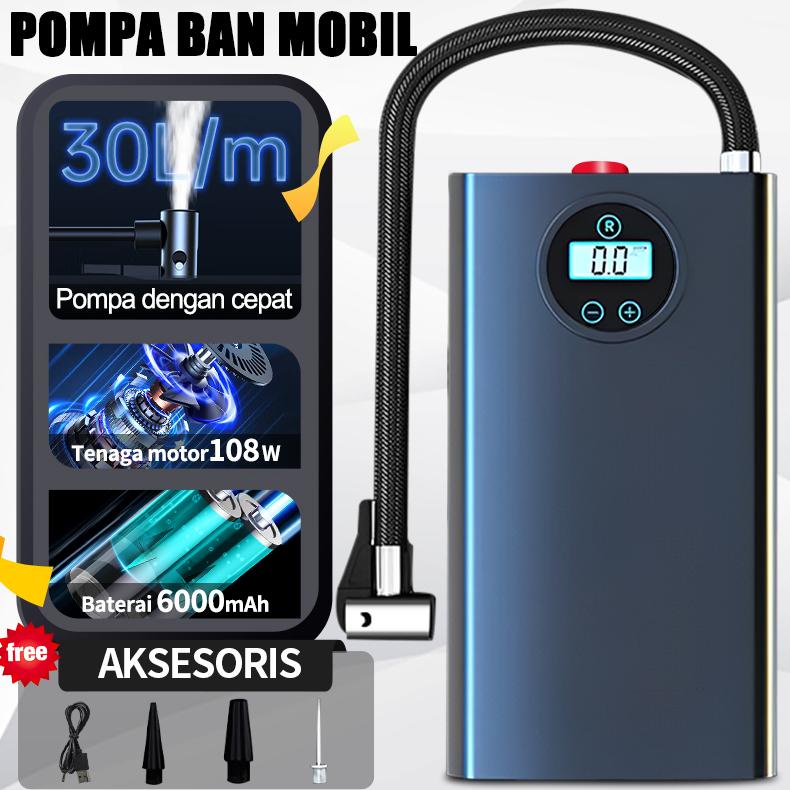 Jual PROMO Mini Car Air Infatable Pump Portable 108W/Pompa Angin Ban ...