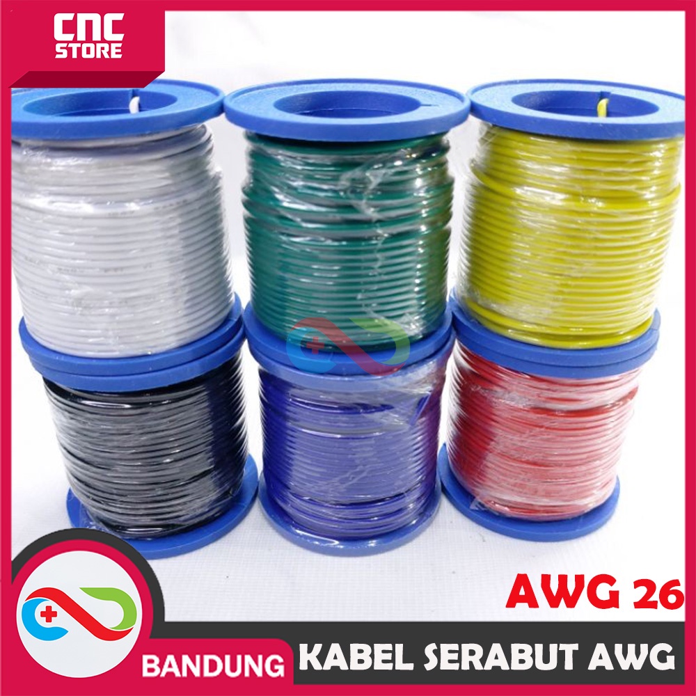 Jual KABEL SERABUT AWG 26 AWG26 HIGH QUALITY HITAM MERAH KUNING BIRU PUTIH | Shopee Indonesia