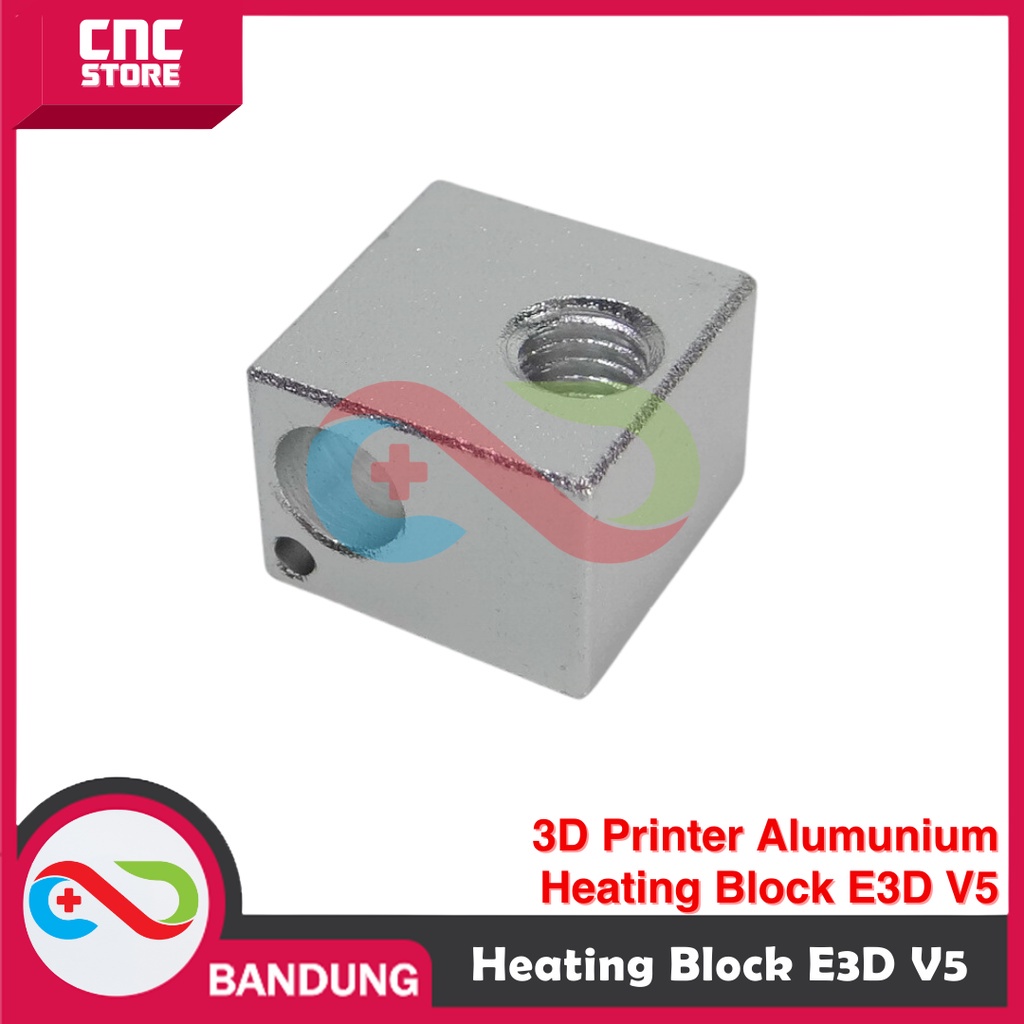 Jual 3D PRINTER ALUMUNIUM HEATING BLOCK HEAT BLOCK HEATBLOCK E3D V5 ...